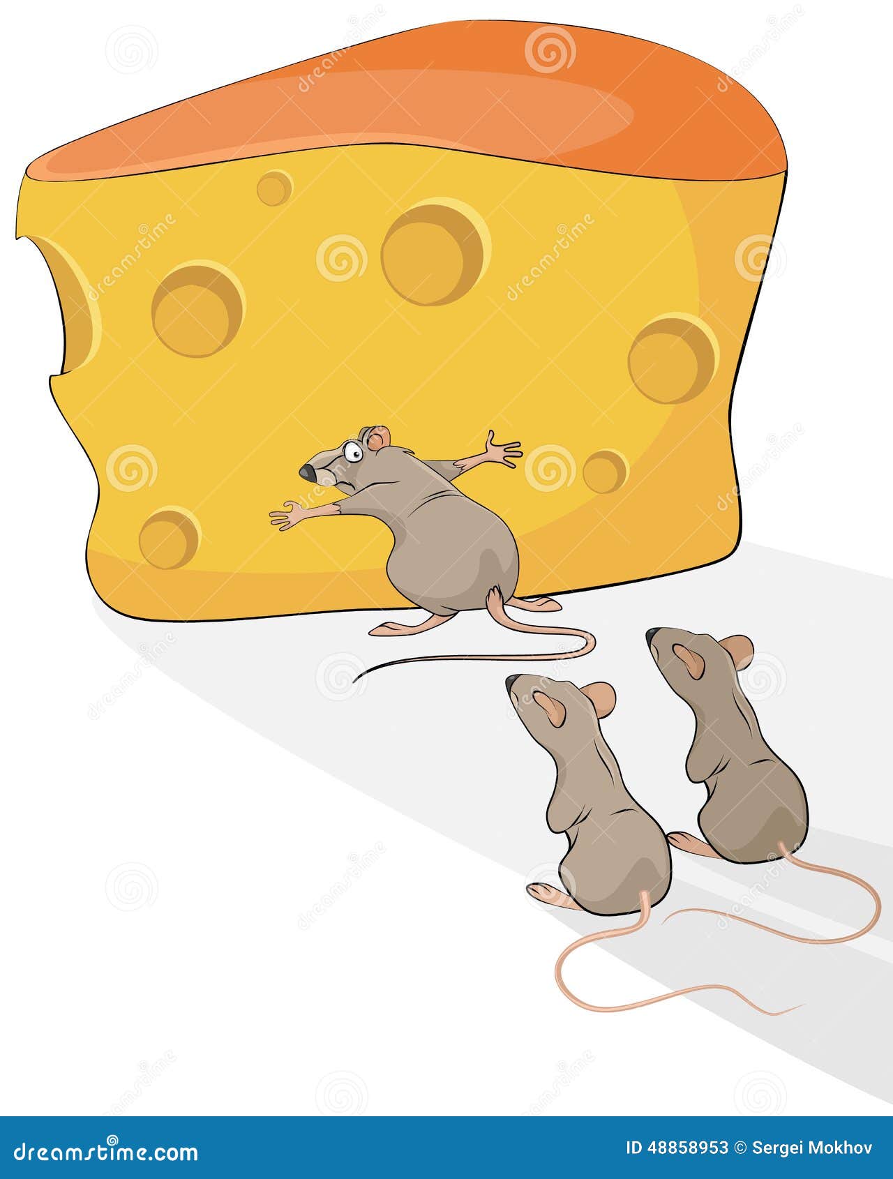 Rat with cheese stock vector. Illustration of food, rodent - 48858953