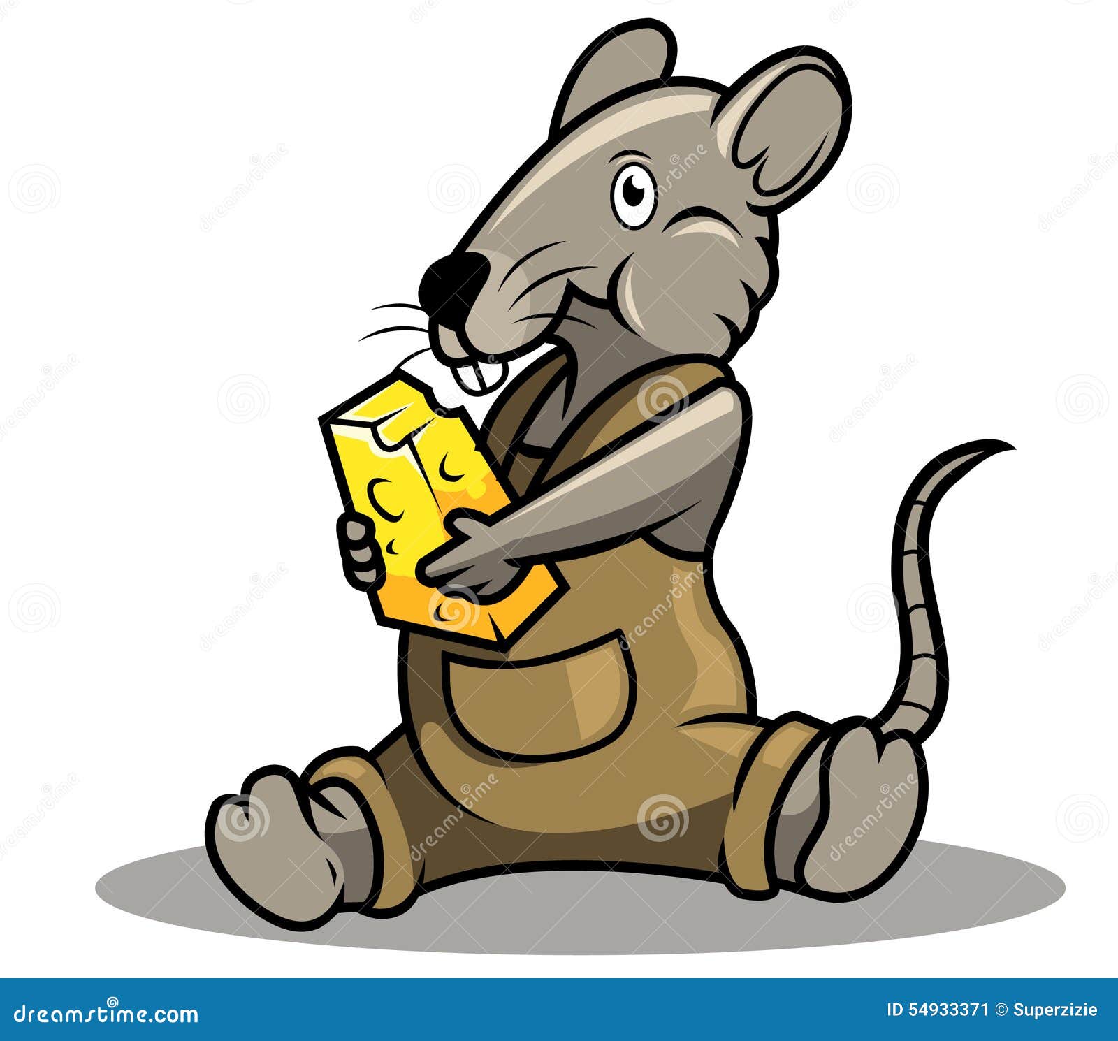 Rat And Cheese Cartoon Vector | CartoonDealer.com #54933371