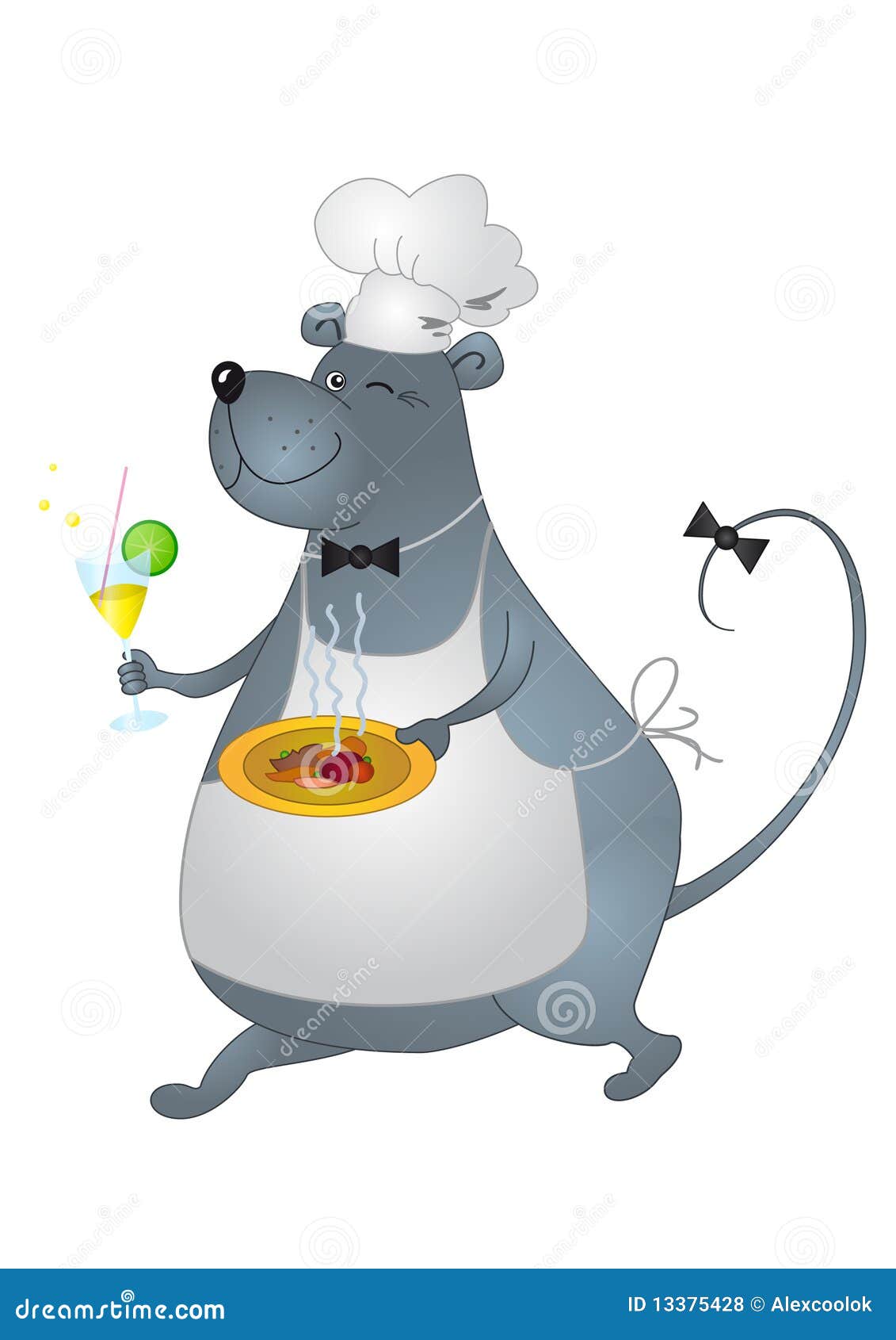 Rat-cook stock vector. Illustration of birthday, decoration - 13375428