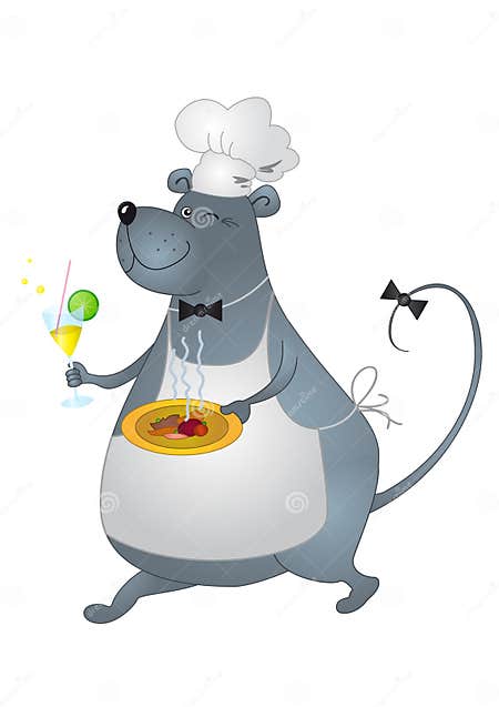 Rat-cook stock vector. Illustration of birthday, decoration - 13375428