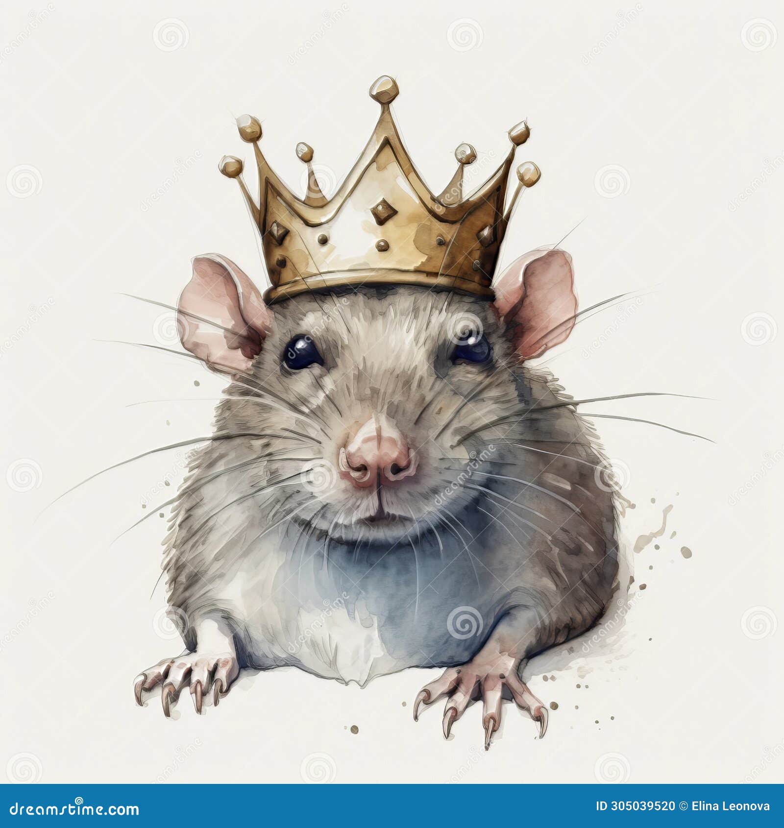 Rat in Crown. Symbol of Despotism, Authority. AI Generative. King Stock ...