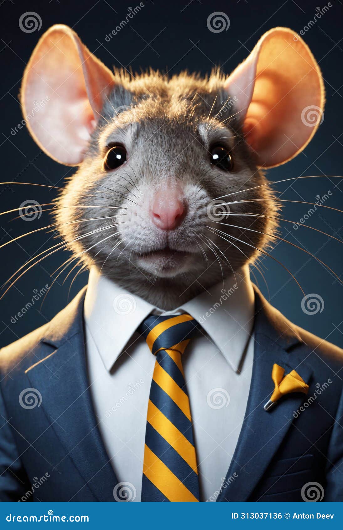 A Rat Dressed in a Formal Suit and Tie. Rat Wearing Suit and Tie. Stock ...