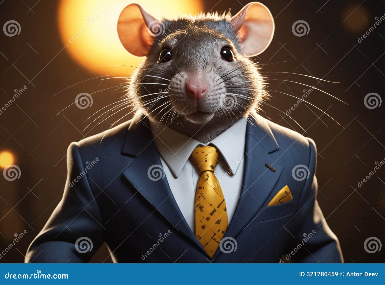 A Rat Dressed in a Formal Suit and Tie. Rat Wearing Suit and Tie. Stock ...