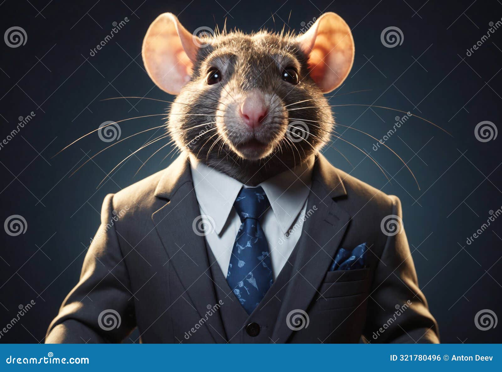 A Rat Dressed in a Formal Suit and Tie. Rat Wearing Suit and Tie. Stock ...