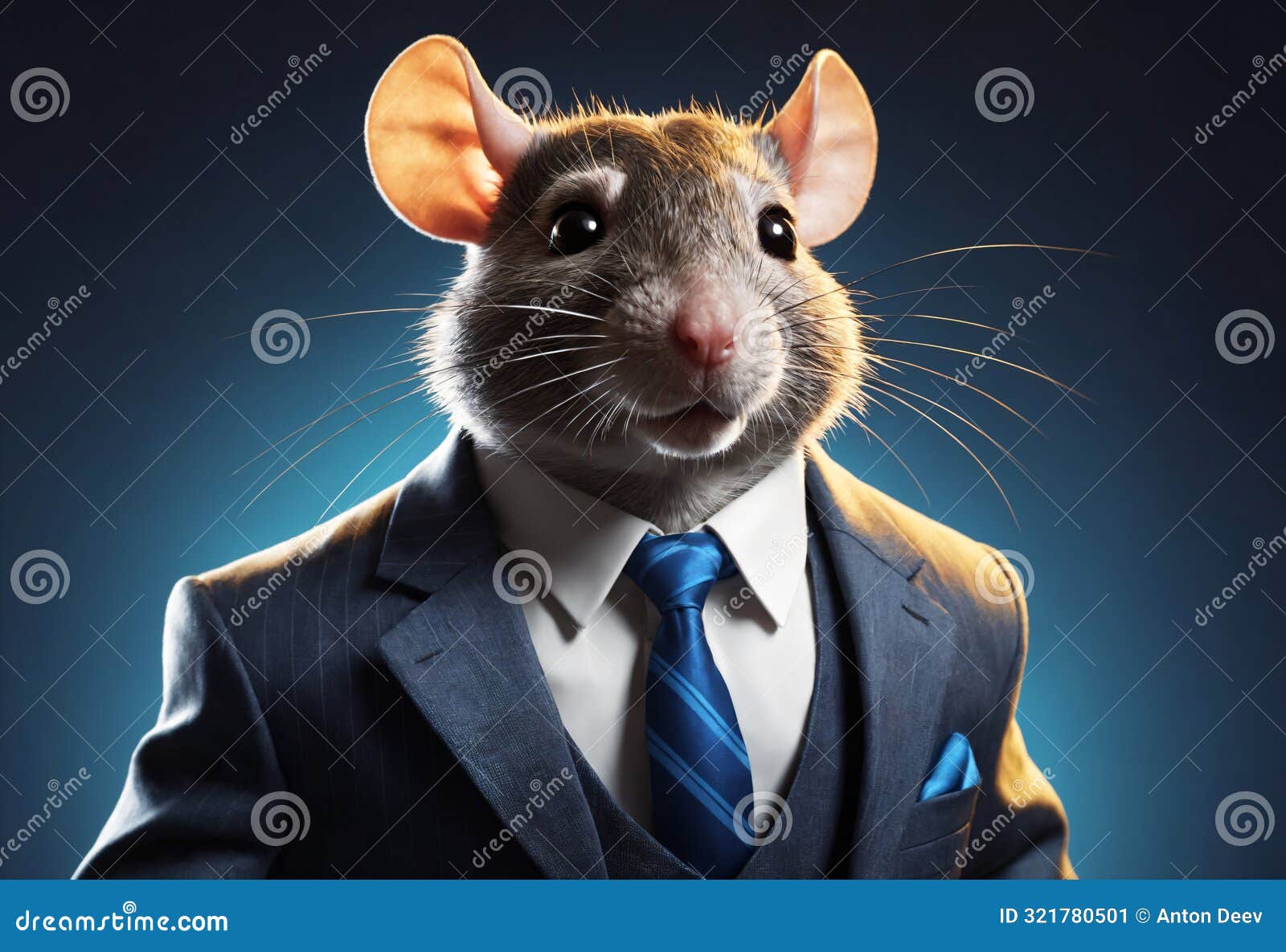 A Rat Dressed in a Formal Suit and Tie. Rat Wearing Suit and Tie. Stock ...