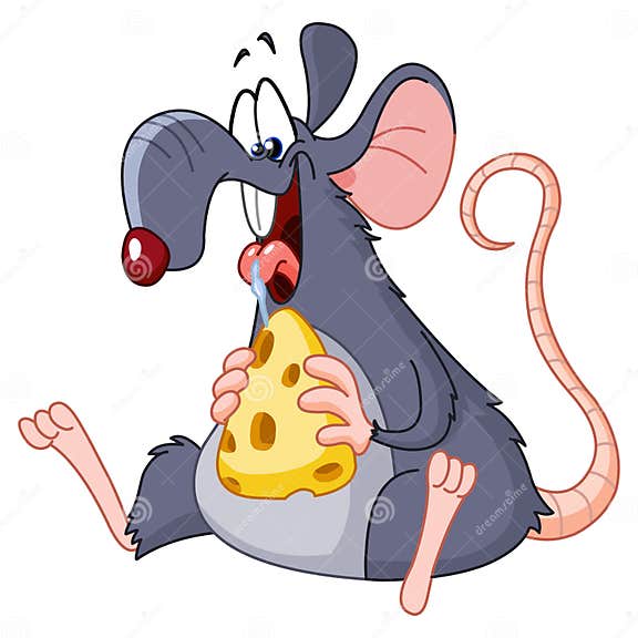 Rat eating cheese stock vector. Illustration of chunk - 19160248
