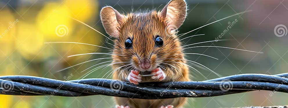 The Rat Eats and Bites the Wiring Cable Stock Photo - Image of control ...
