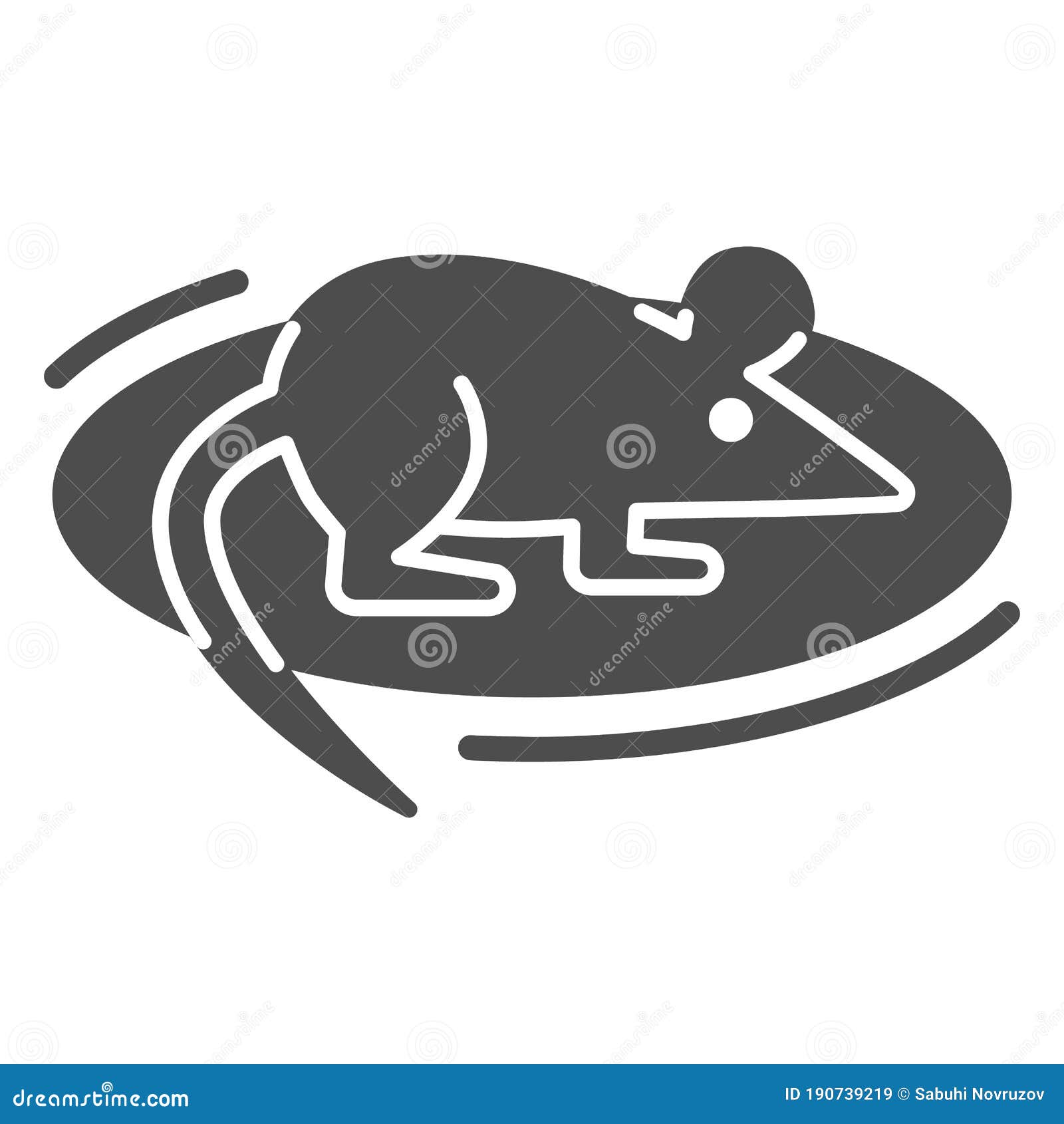 Rat For Experiments Solid Icon, Science Concept, Experimental Mouse ...