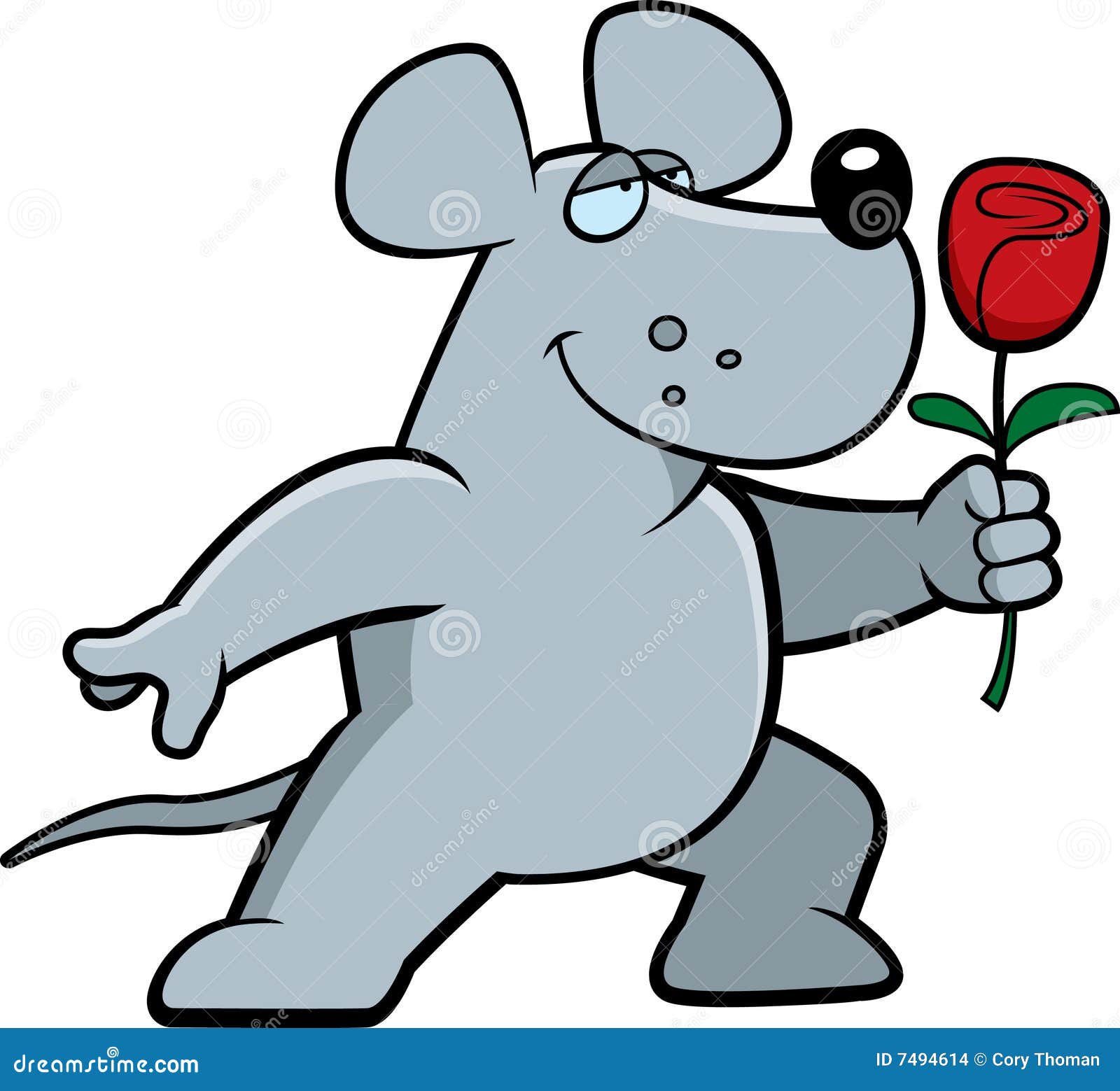 Rat Flower stock vector. Illustration of rodent, mouse - 7494614