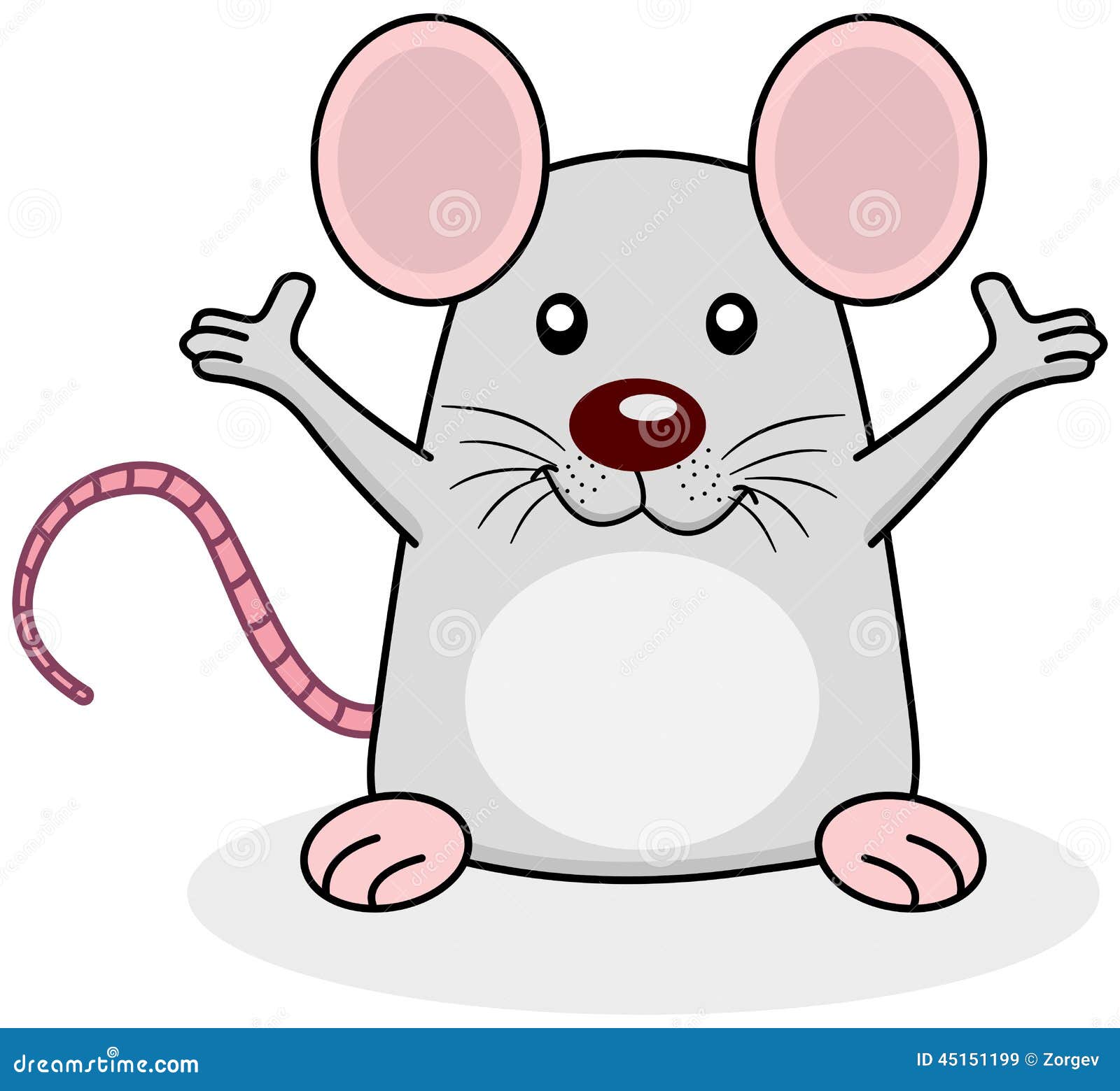 A rat happy open arms stock illustration. Illustration of loveable ...