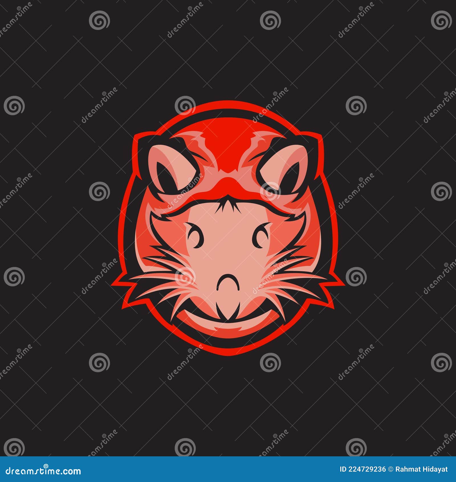 Rat Head Vector Illustration Mascot Stock Vector - Illustration of ...