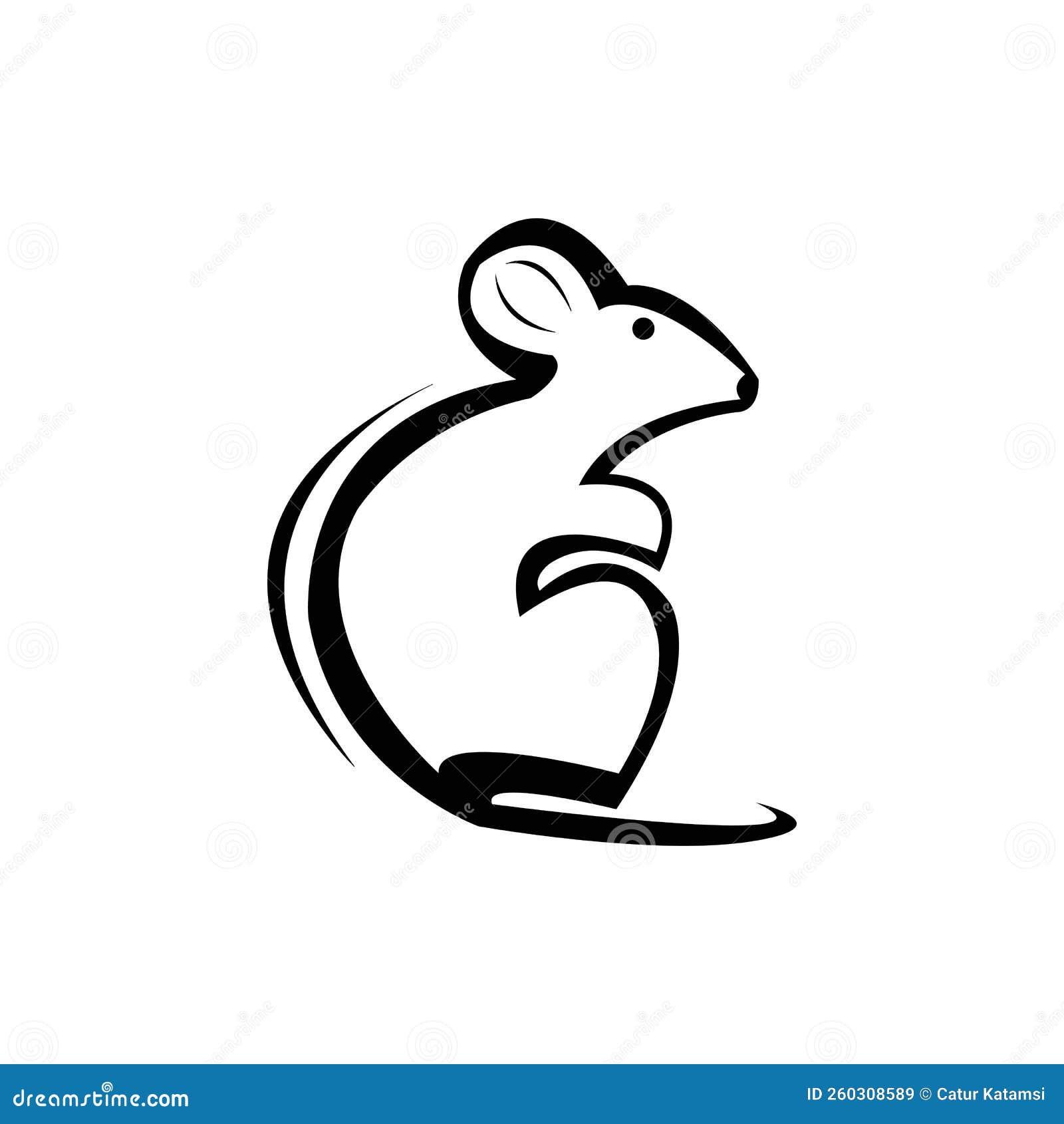 Rat icon logo vector stock vector. Illustration of isolated - 260308589