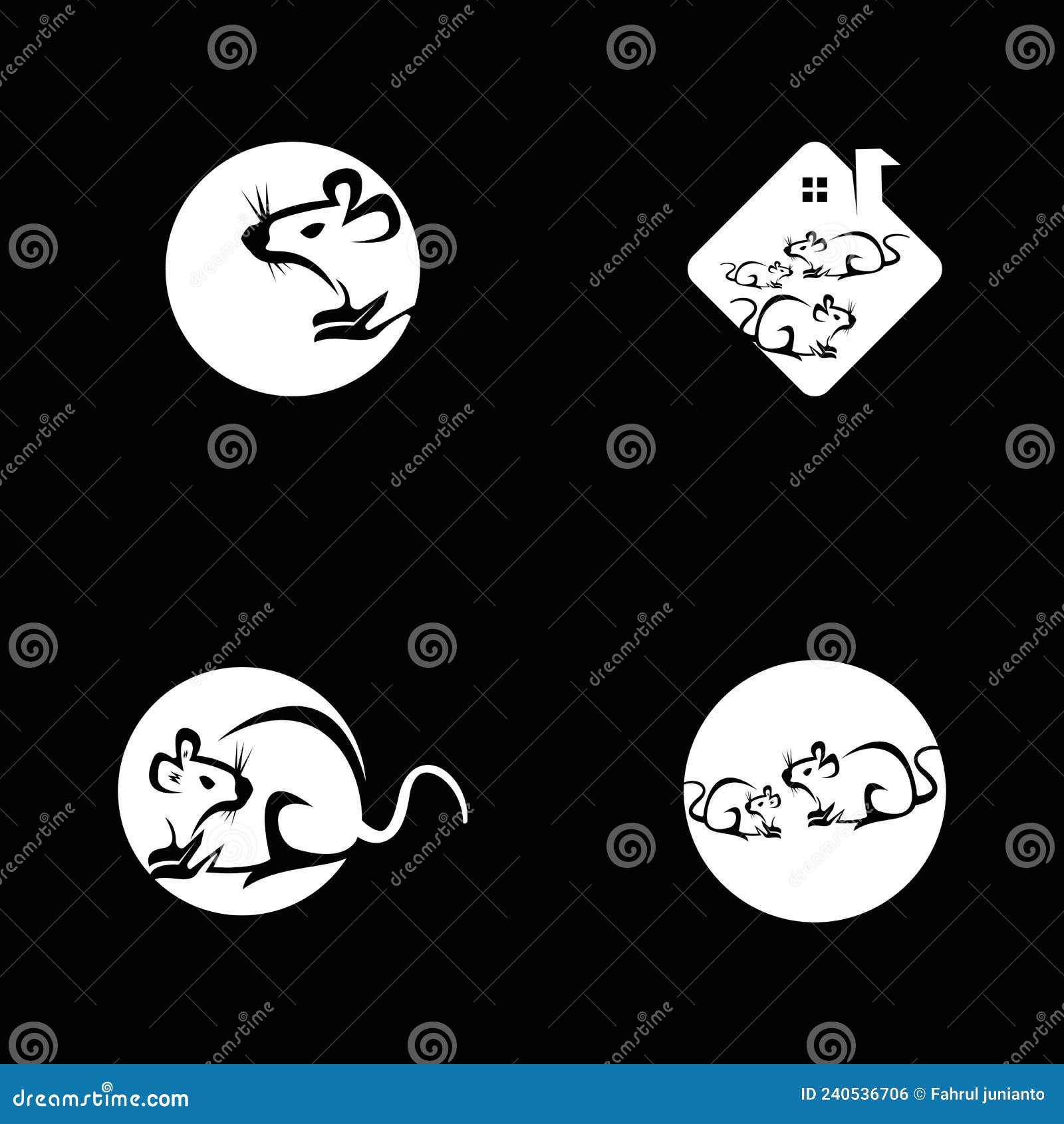 Rat Icon and Symbol Vector Illustration Stock Vector - Illustration of ...