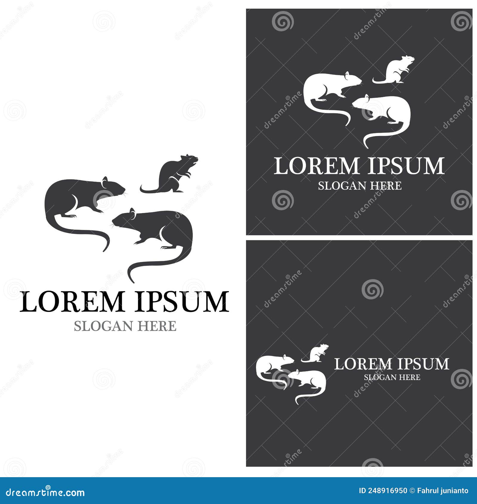 Rat Icon and Symbol Vector Illustration Stock Illustration ...