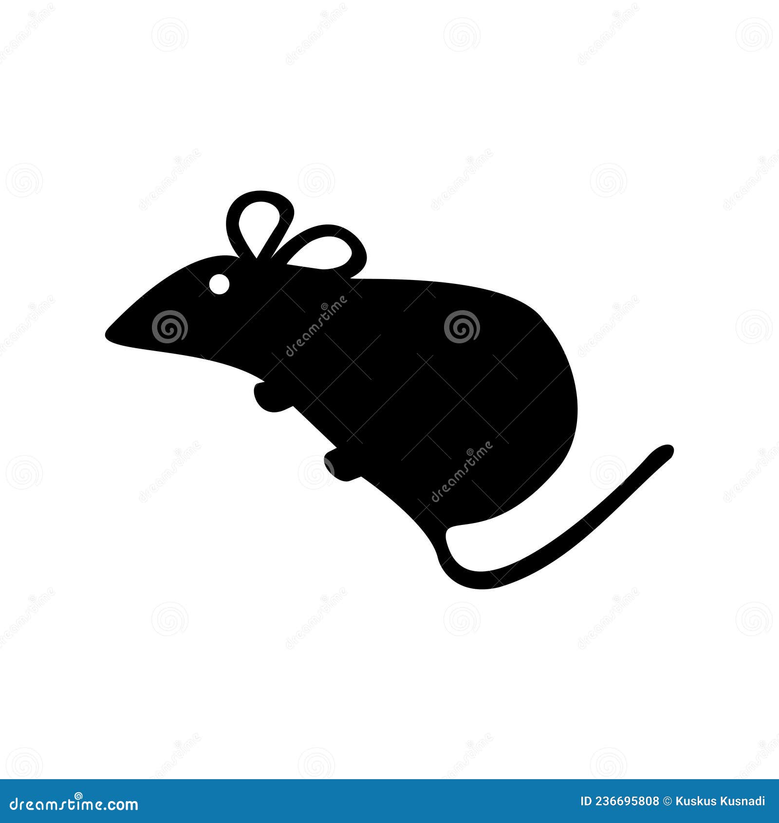 Rat Illustration Vector Icon. Stock Vector - Illustration of ...