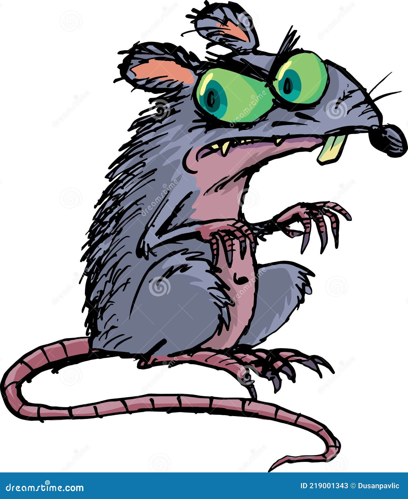Rat Looking at Us Threateningly Stock Illustration - Illustration of ...