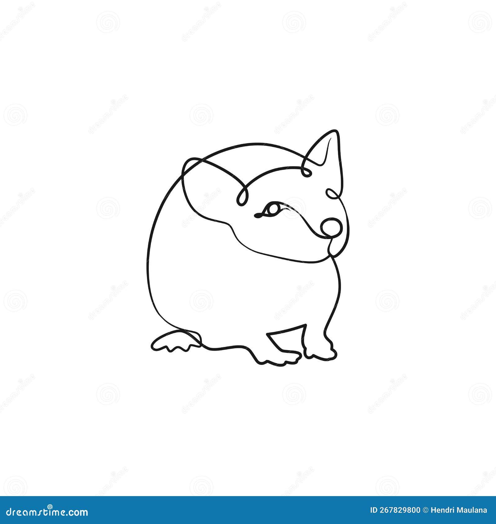 Rat Mouse Continuous One Line Drawing Stock Vector - Illustration of ...