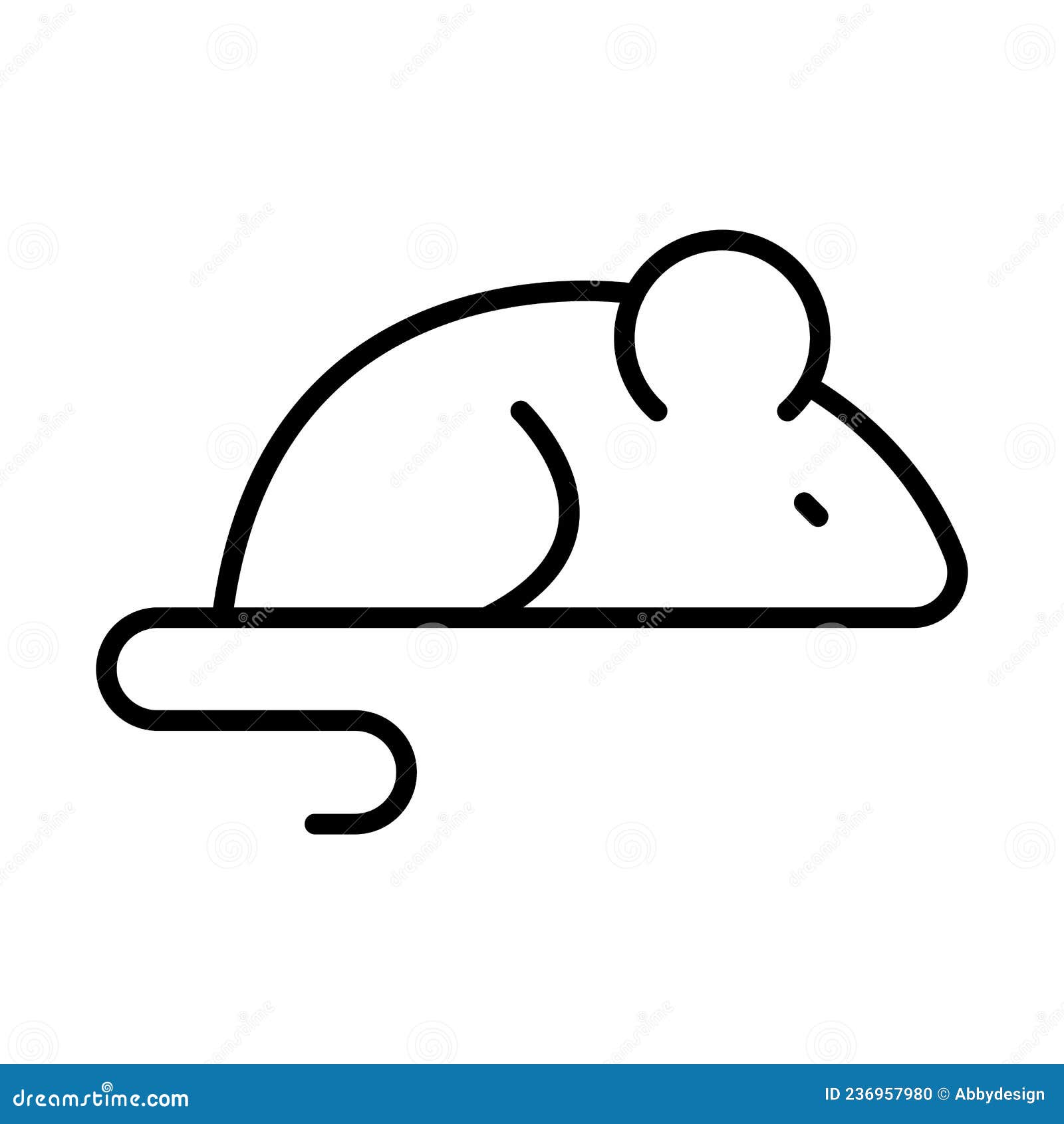 Rat Outline Icon Animal Vector Stock Vector - Illustration of wild ...