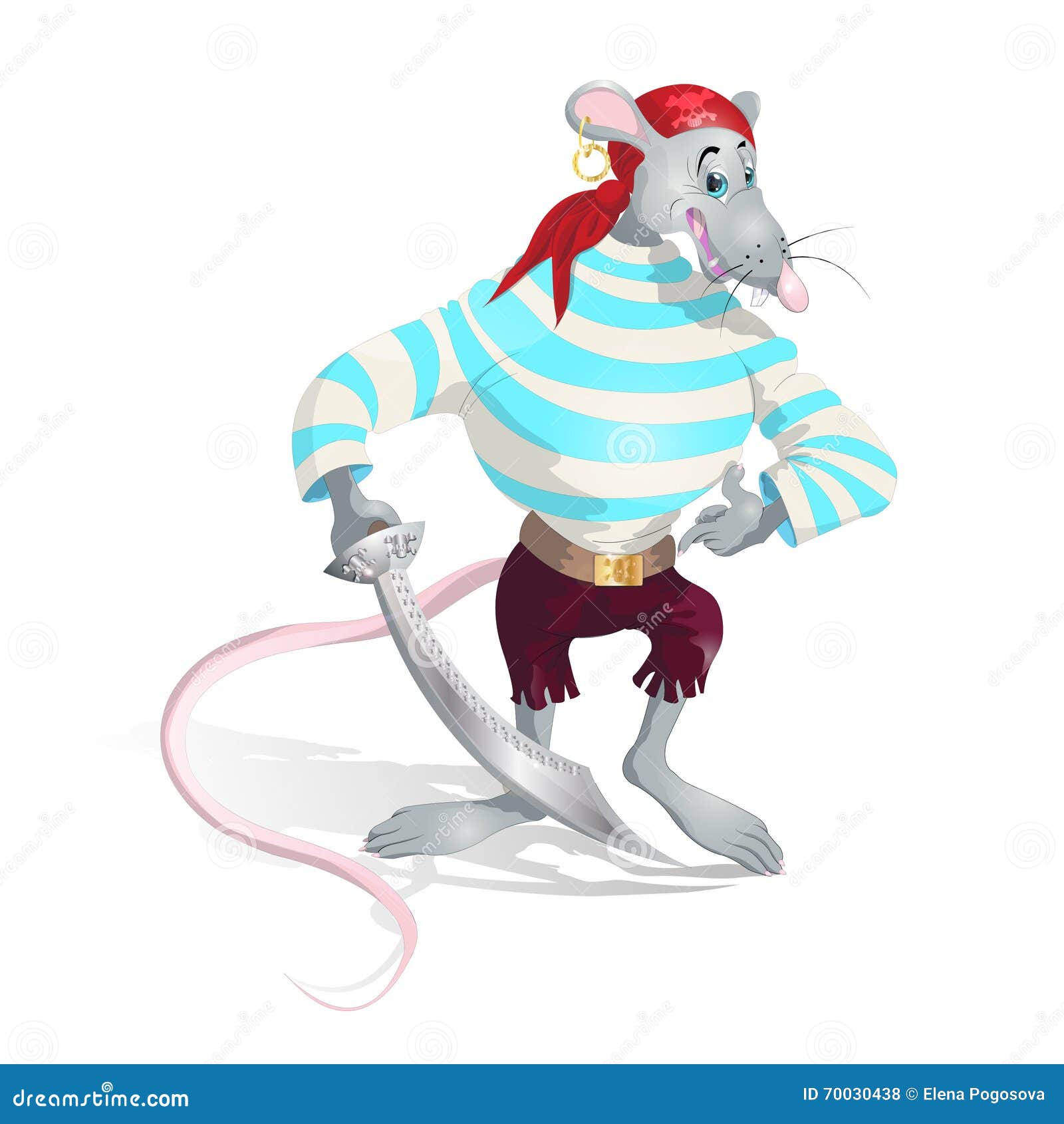 Rat pirate stock vector. Illustration of nature, excitement - 70030438