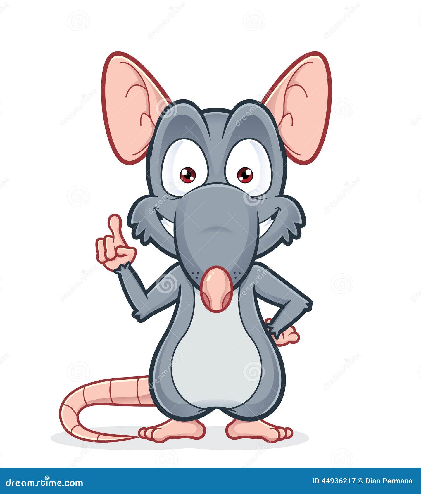 Rat pointing upwards stock vector. Illustration of cute - 44936217