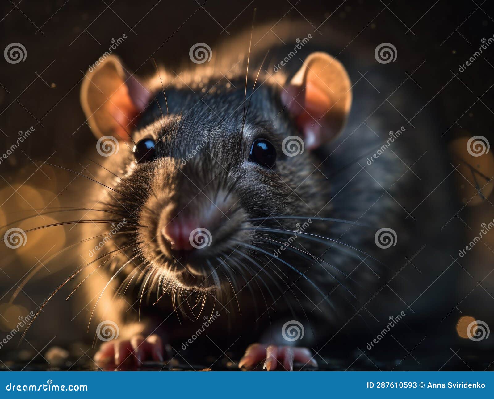 Rat Portrait Created with Generative AI Technology Stock Image - Image ...