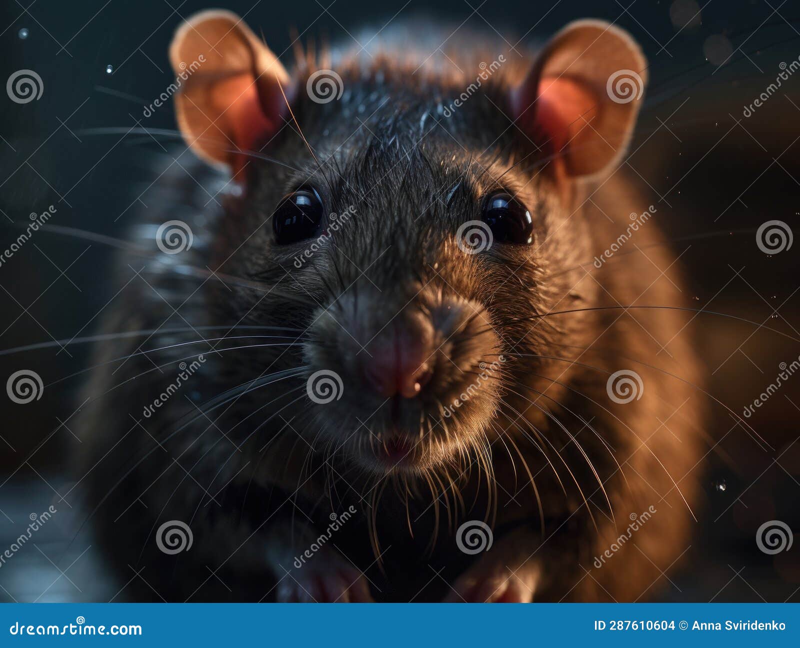 Rat Portrait Created with Generative AI Technology Stock Photo - Image ...