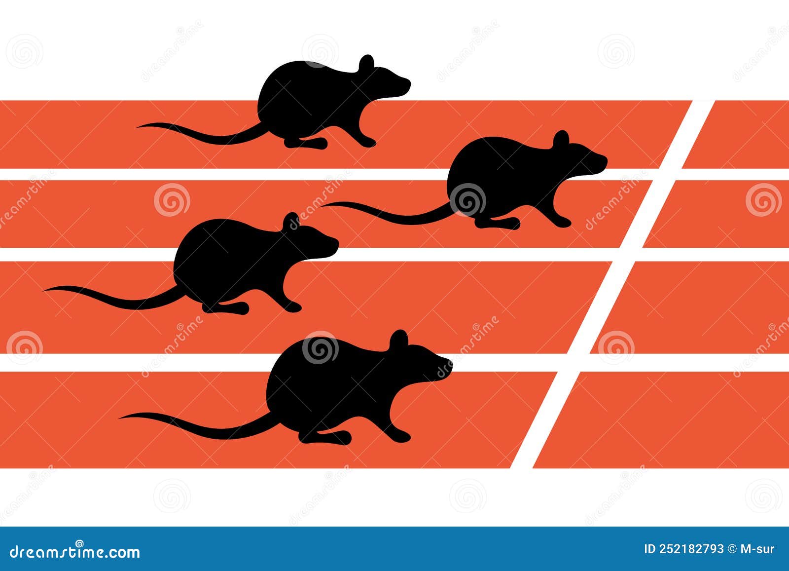 Rat race stock vector. Illustration of position, competing - 252182793