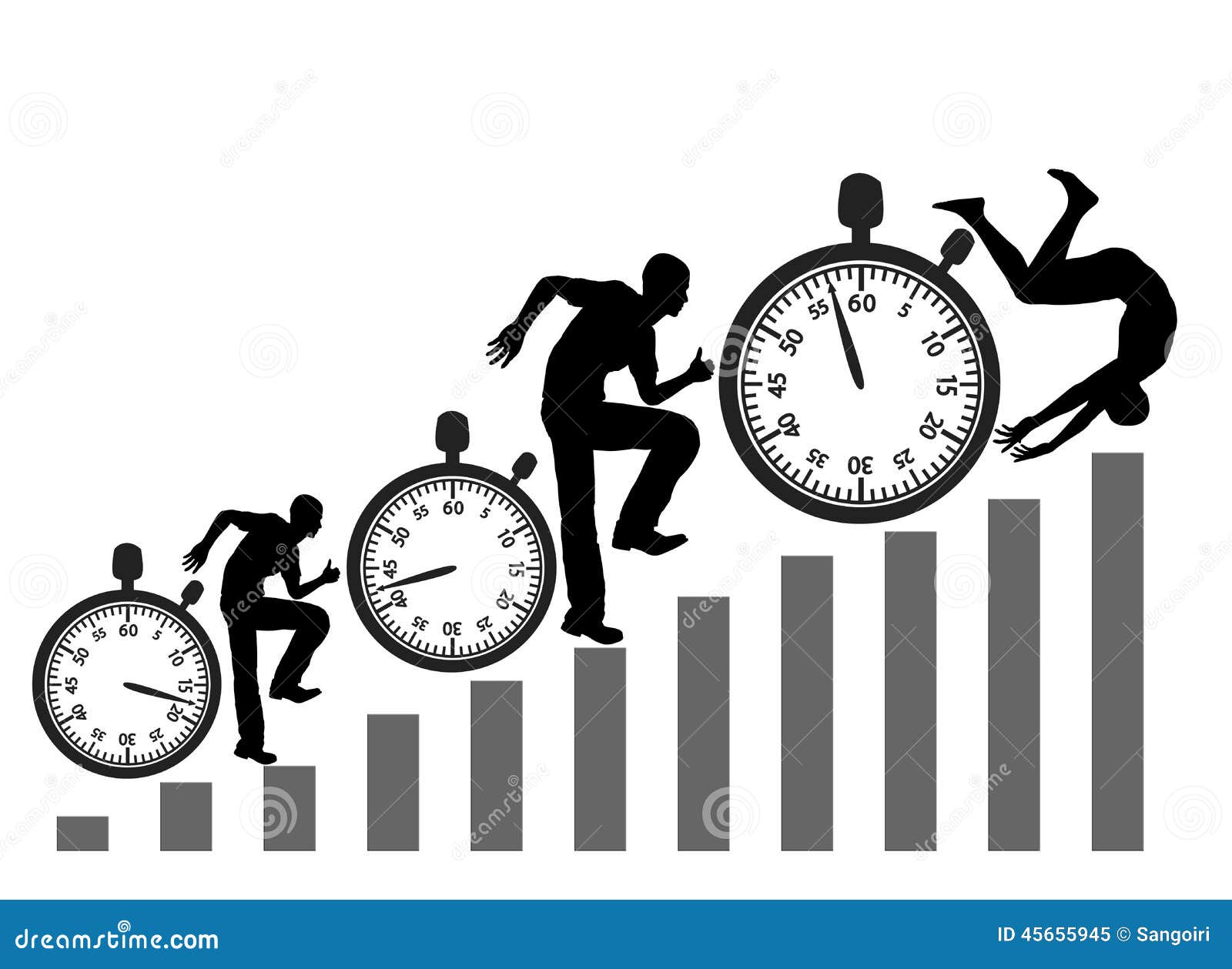 Rat Race stock illustration. Illustration of clock, company - 45655945