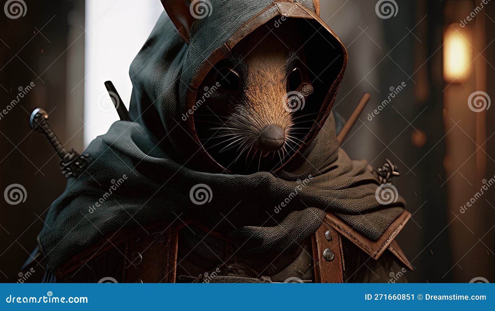 Rat Rogue Digital Art Illustration, Generative AI Stock Illustration ...