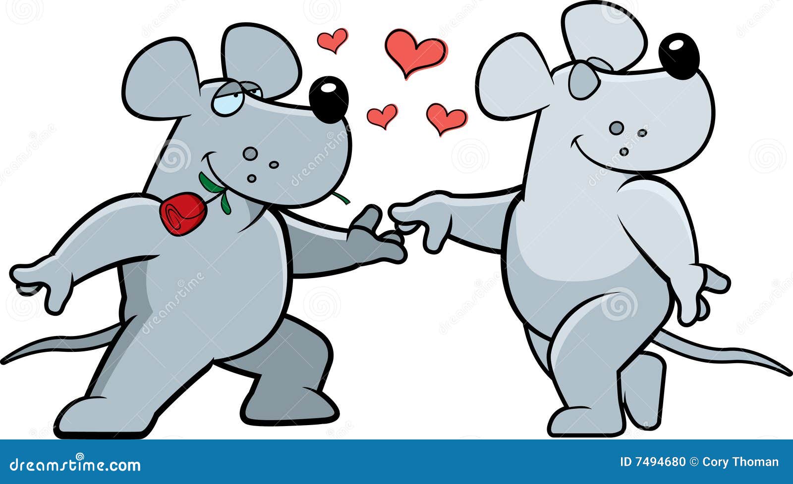 Rat Romance stock vector. Illustration of cartoon, rodent - 7494680