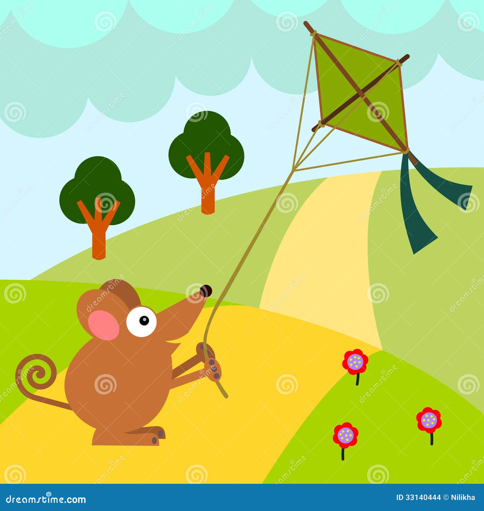 Rat s kite stock illustration. Illustration of kite, mammal - 33140444