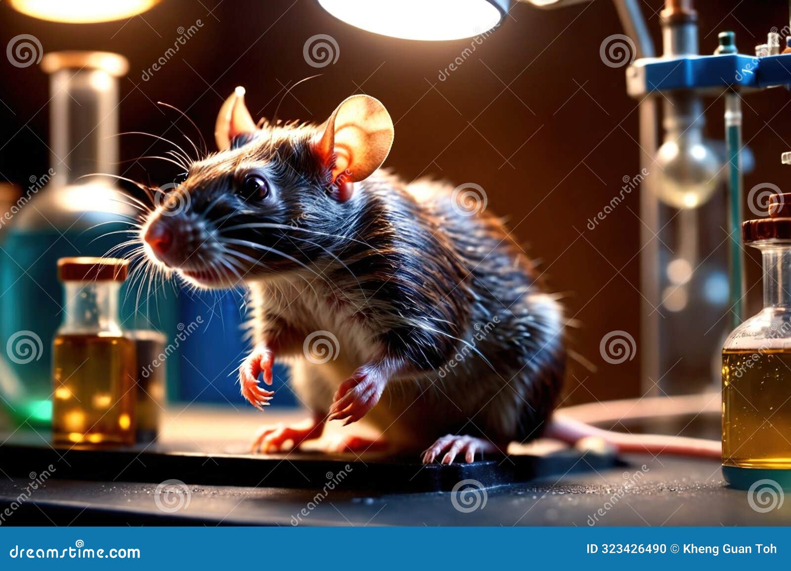 Rat in Science Laboratory, Experimental Animal Experiments, Animal ...