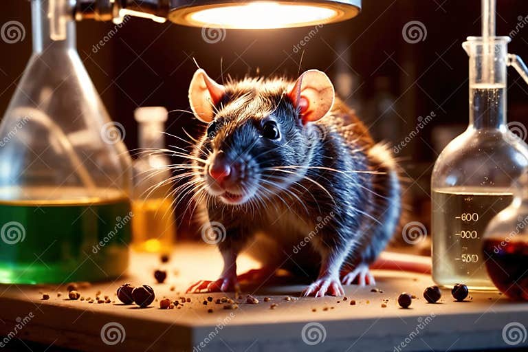 Rat in Science Laboratory, Experimental Animal Experiments, Animal ...