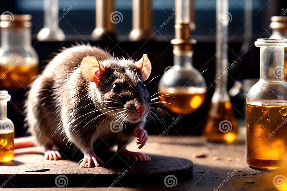 Rat in Science Laboratory, Experimental Animal Experiments, Animal ...