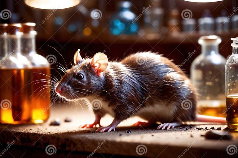 Rat in Science Laboratory, Experimental Animal Experiments, Animal ...