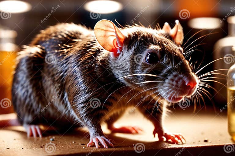 Rat in Science Laboratory, Experimental Animal Experiments, Animal ...