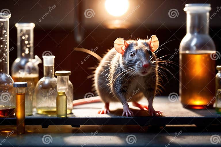 Rat in Science Laboratory, Experimental Animal Experiments, Animal ...