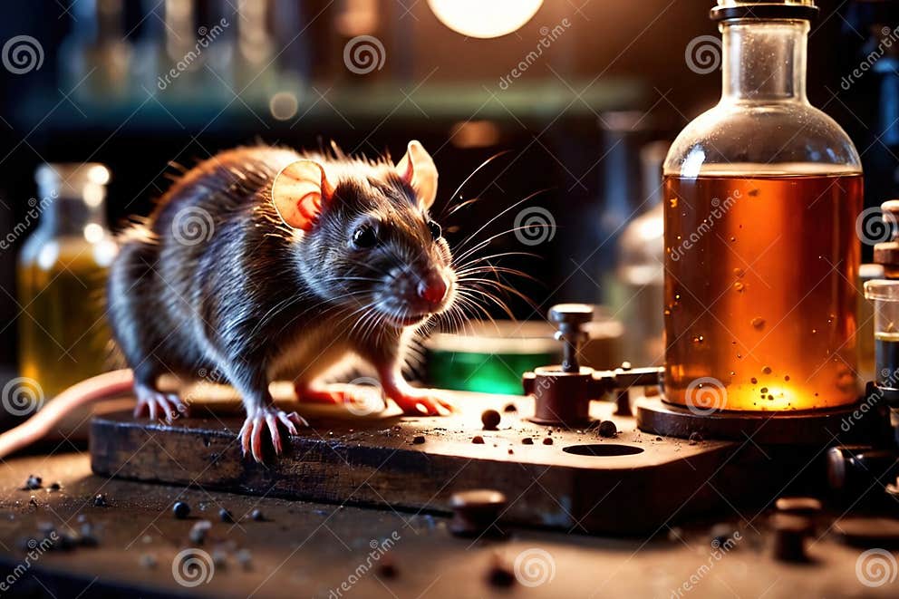 Rat in Science Laboratory, Experimental Animal Experiments, Animal ...