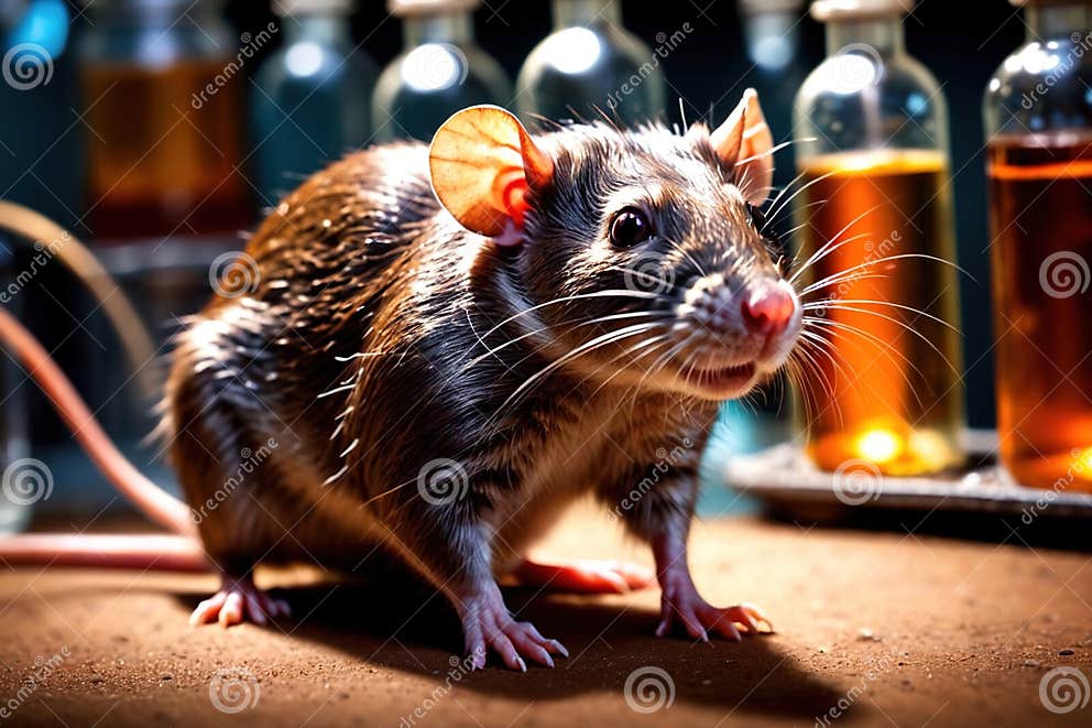 Rat in Science Laboratory, Experimental Animal Experiments, Animal ...