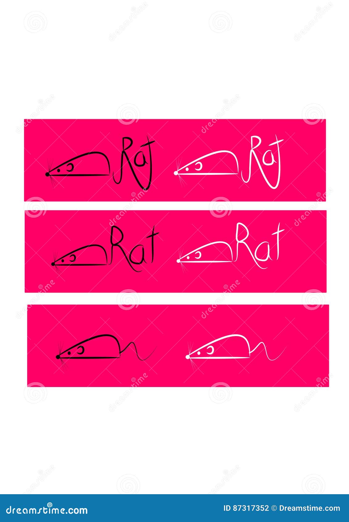 Sewer Rats Angry Pointing At Each Other Cartoon. Vector Illustration ...