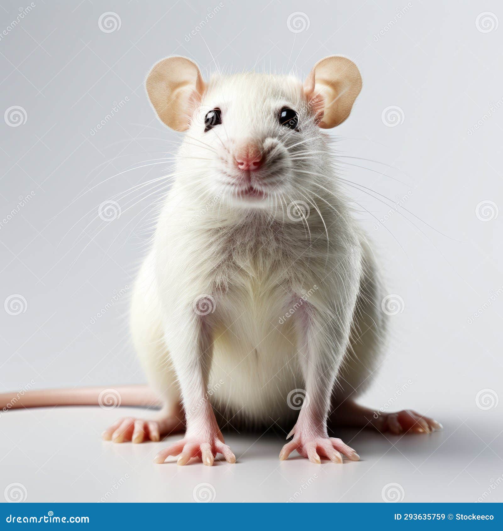Expressive White Mouse: High Quality Ultra Hd Rat on White Background ...
