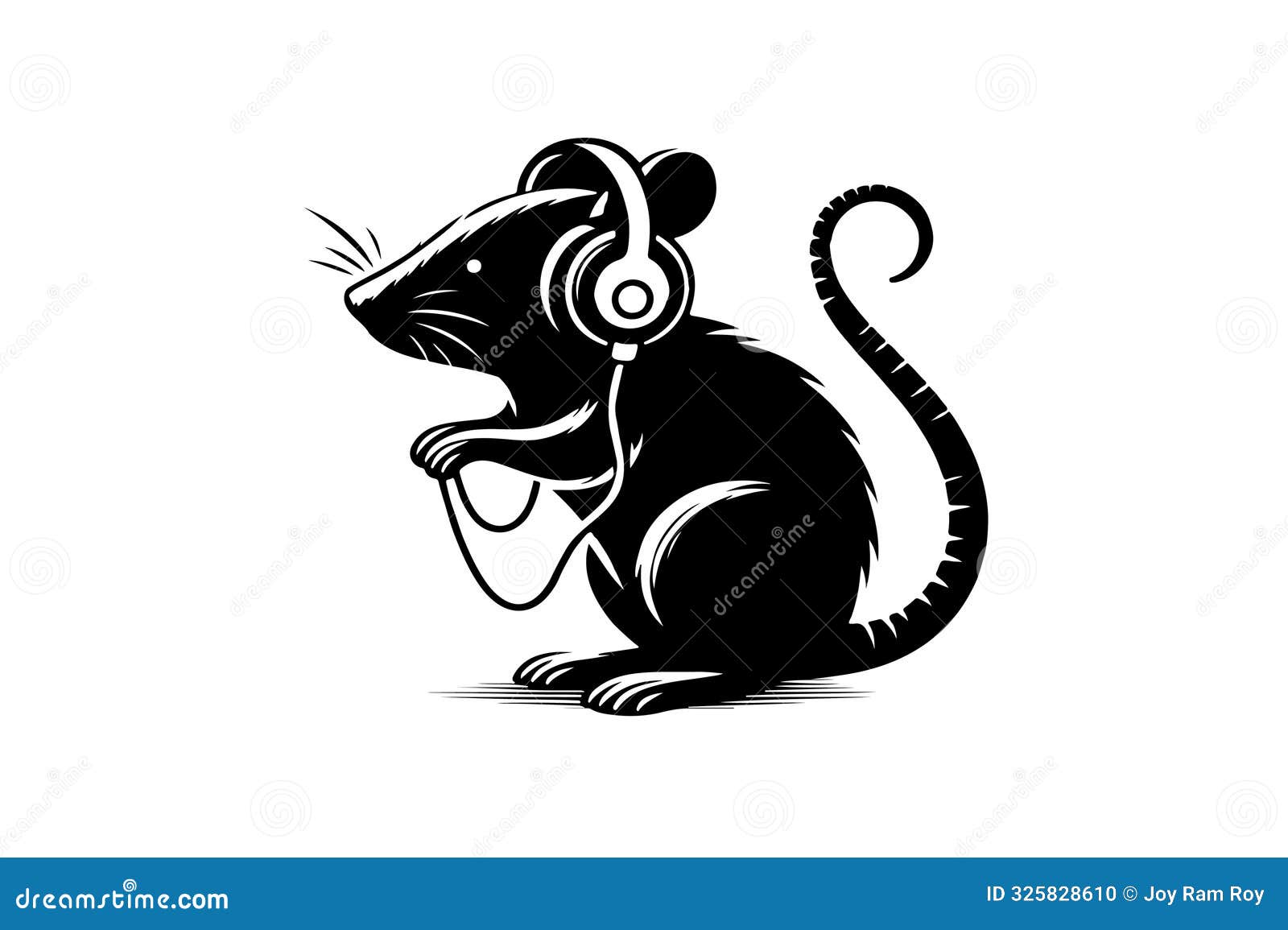 Rat Silhouette Vector Illustration EPS Stock Vector - Illustration of ...