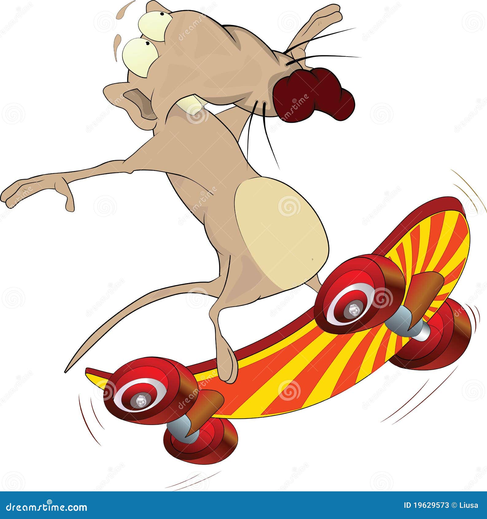 Rat and Skate Board .Cartoon Stock Vector - Illustration of street ...