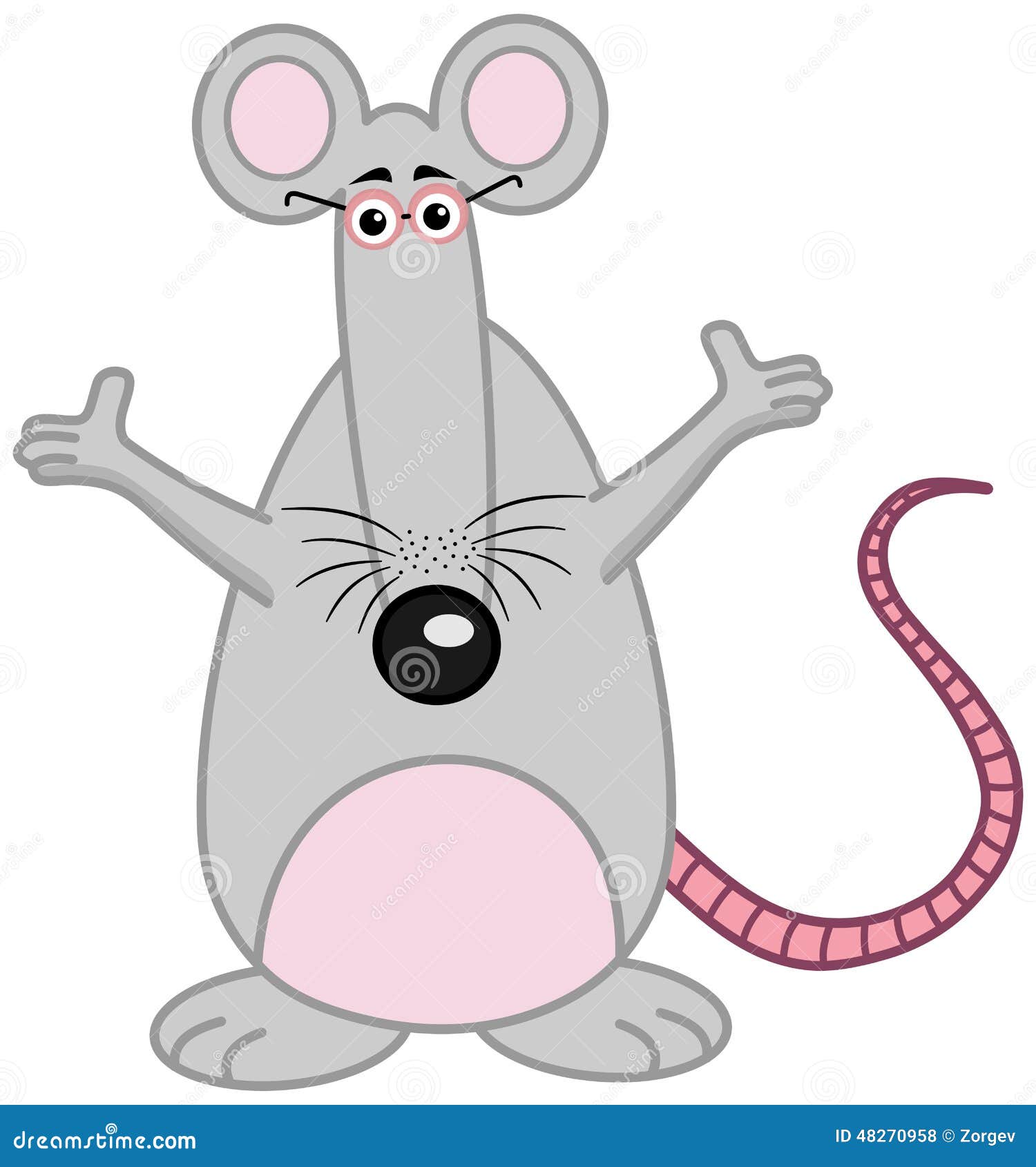Rat Standing with Open Arms Stock Illustration - Illustration of young ...