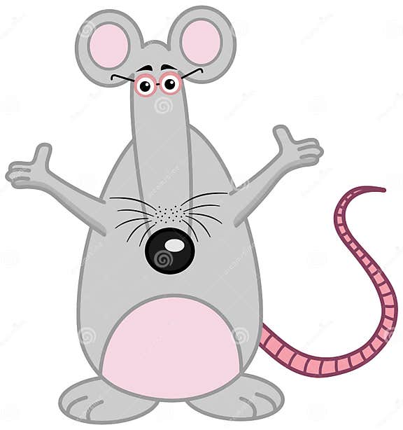 Rat Standing with Open Arms Stock Illustration - Illustration of young ...