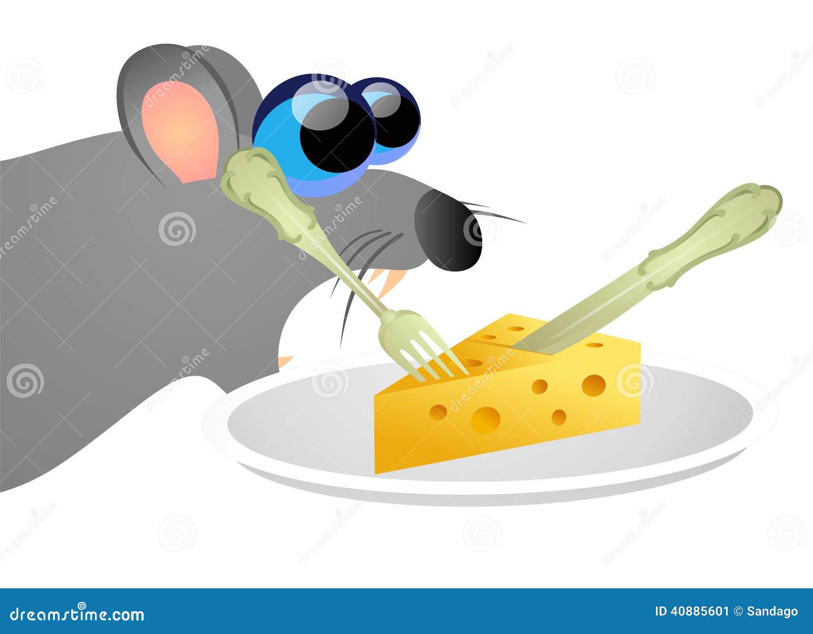 Rat stealing cheese stock vector. Illustration of cheerful - 40885601