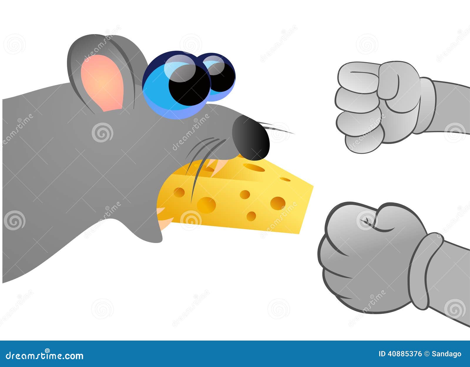 Rat under attack stock vector. Illustration of eating - 40885376