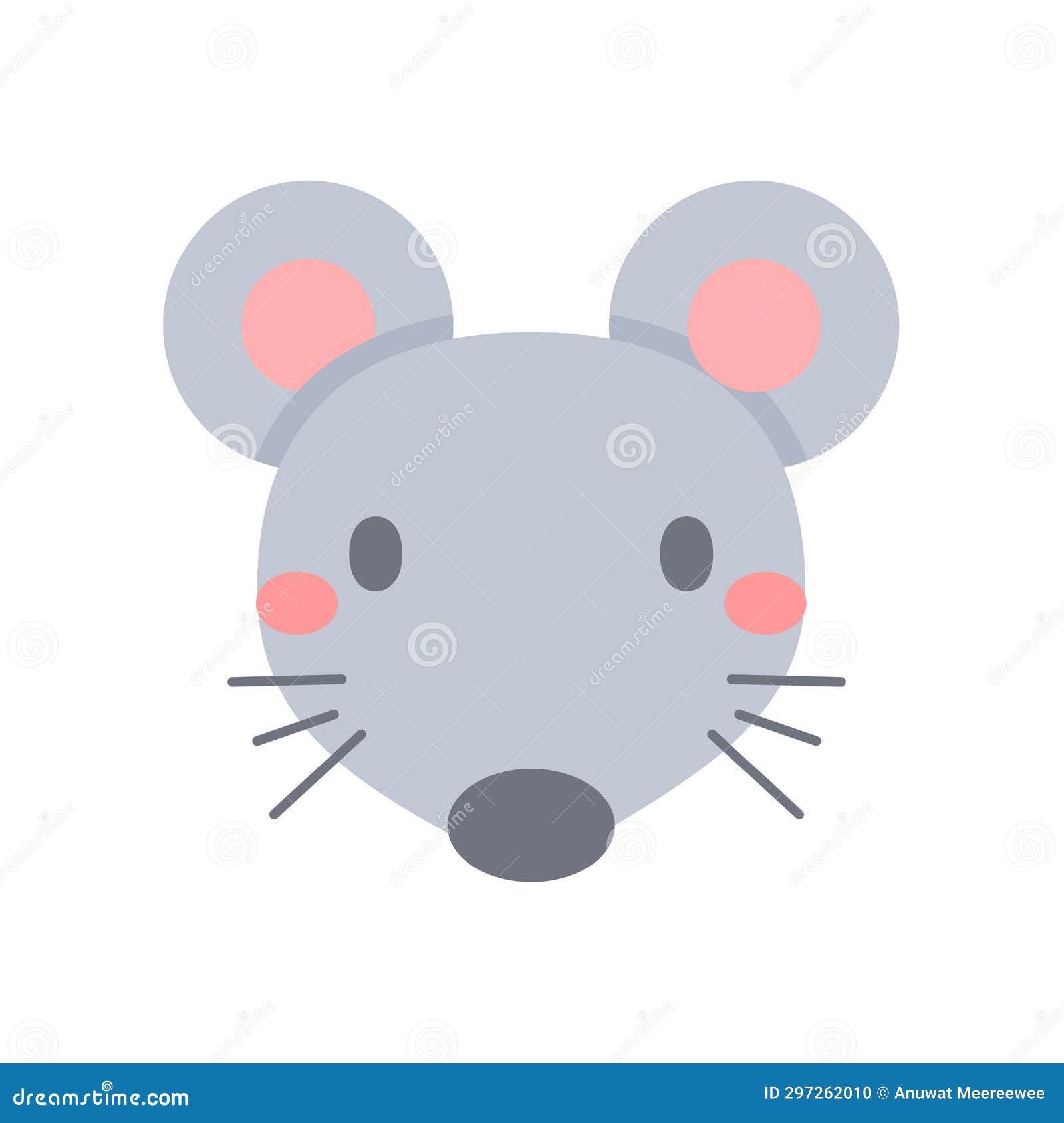Rat Vector. Cute Animal Face Stock Illustration - Illustration of ...