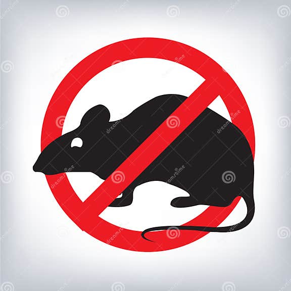 Rat warning sign. stock vector. Illustration of white - 72753628