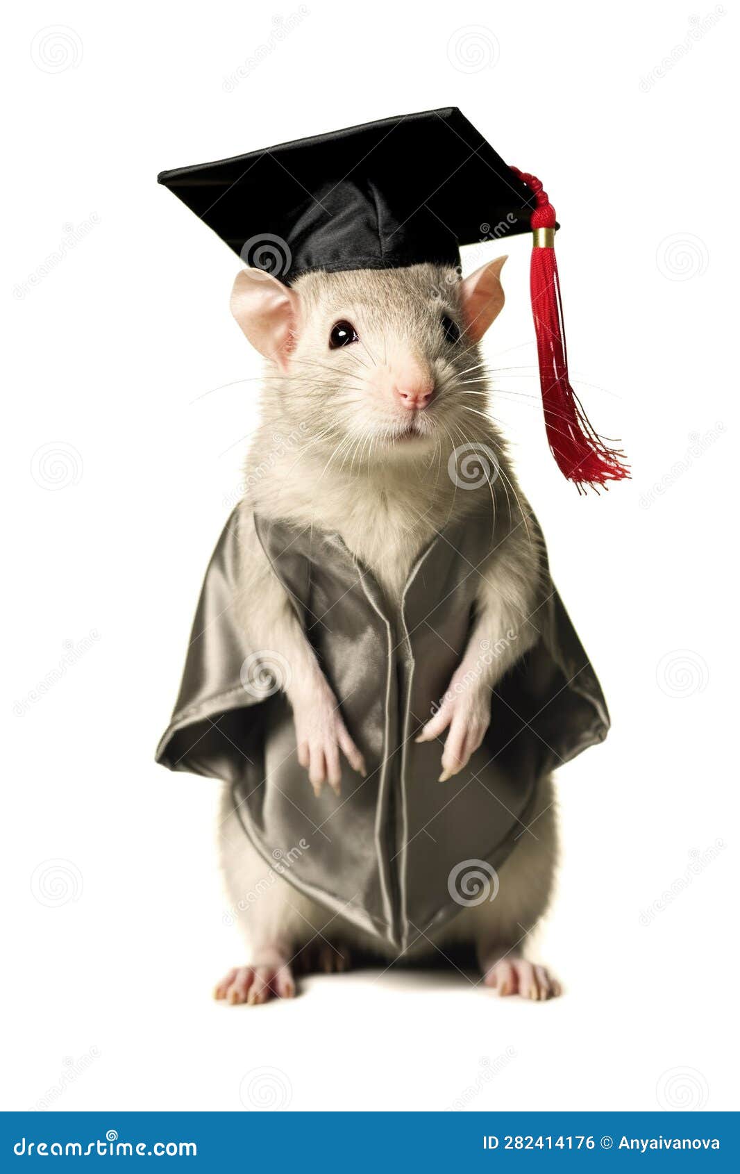 A Rat Wearing a Graduation Cap and Gown. Generative AI Image. Stock ...